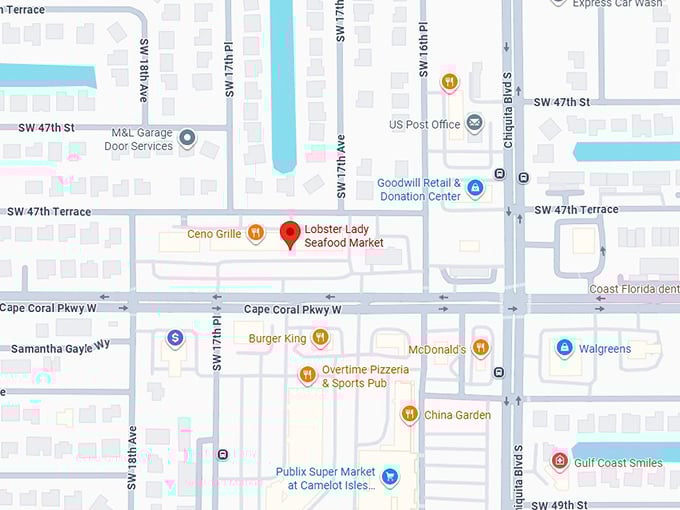 16. lobster lady seafood market map