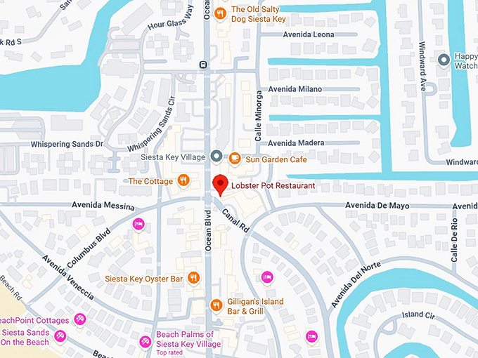 16. lobster pot restaurant map