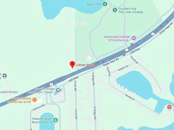 16. lobster statue map