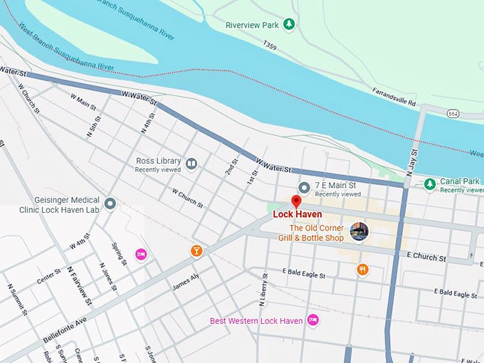 16. lock haven map