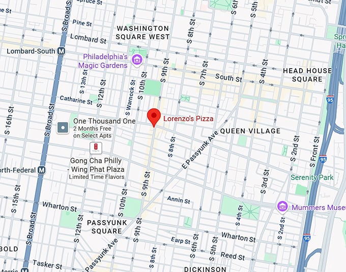 16. lorenzo's pizza map