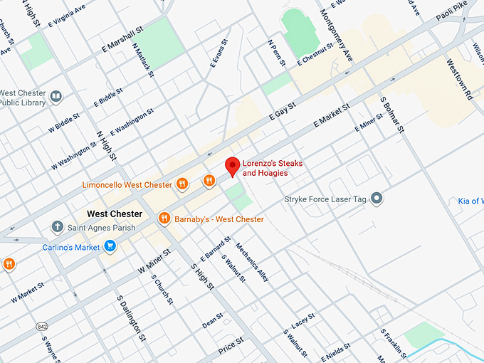 16. lorenzo's steaks and hoagies map