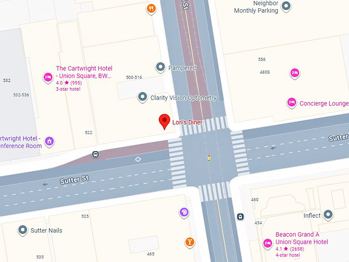 lori&rsquo;s diner map