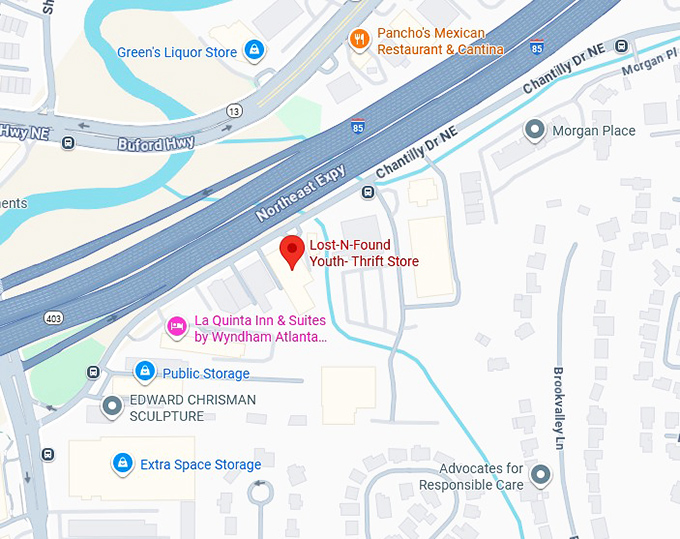 16. lost n found youth thrift store map