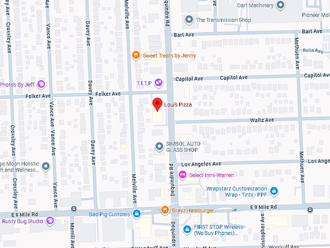 16. loui's pizza map