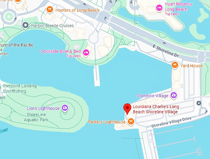 16. louisiana charlie's long beach shoreline village map