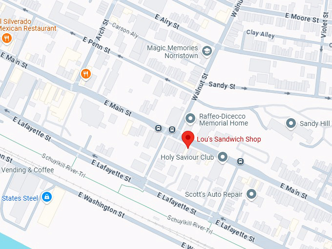 16. lou's sandwich shop map