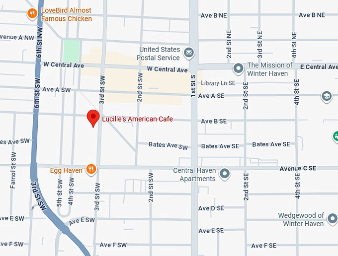 lucille's american cafe map