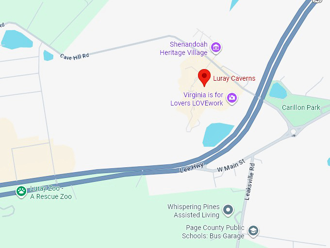 16. luray caverns map
