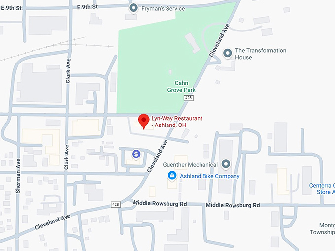 16. lyn way restaurant ashland, oh map