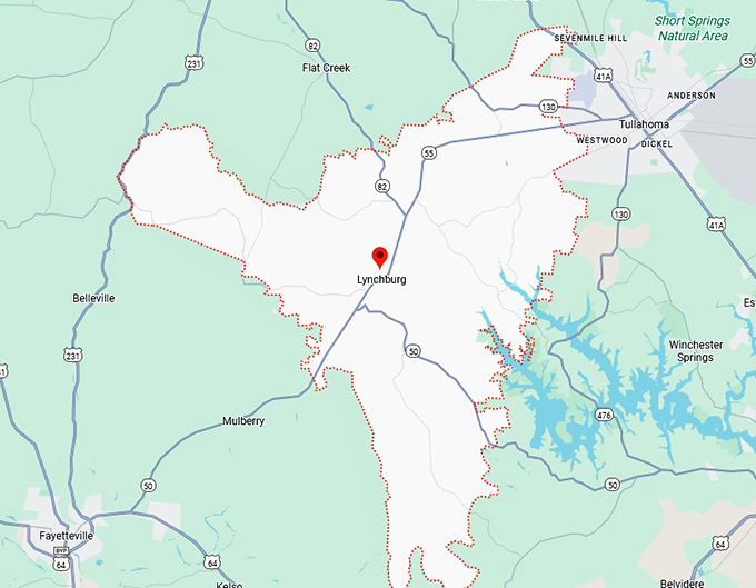 16. lynchburg map