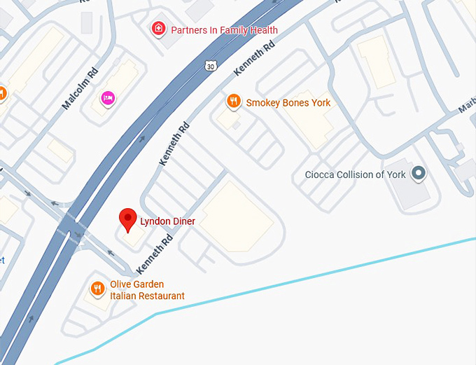 16. lyndon diner map