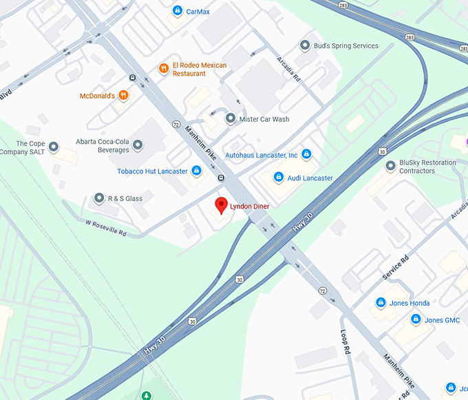 16. lyndon diner map