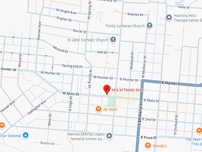 16. m & m family diner map