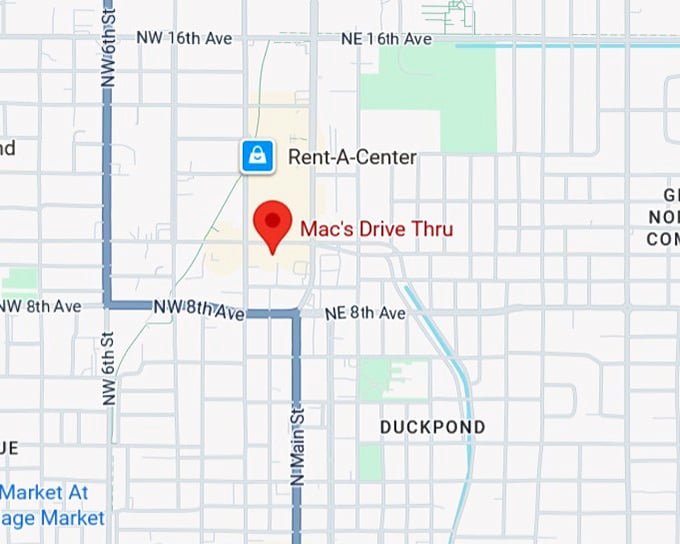 16. mac's drive thru map