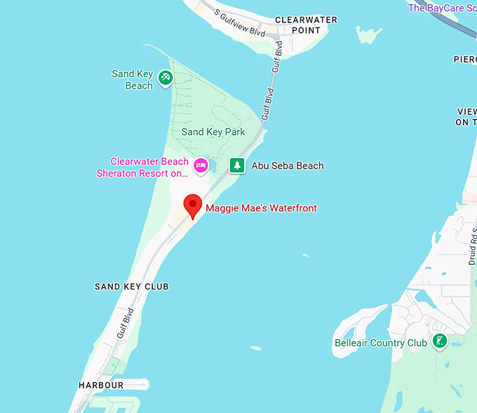 16. maggie mae's waterfront map