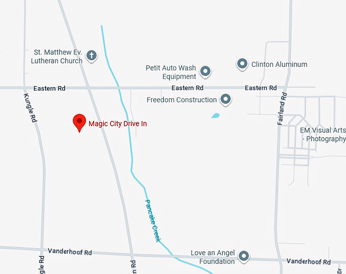 16. magic city drive in map