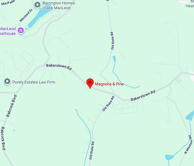 16. magnolia & pine map