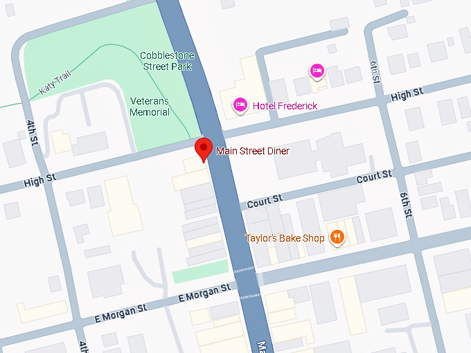 16. main street diner map