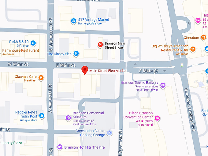 16. main street flea market map