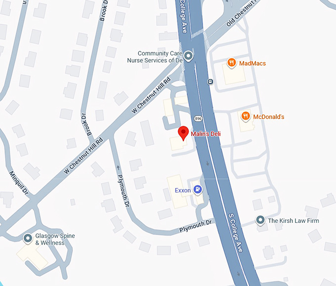 16. malin's deli map