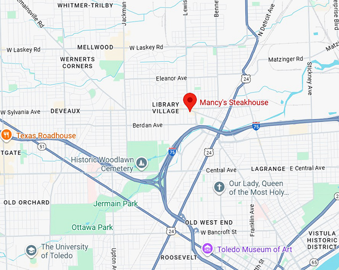 16. mancy&rsquo;s steakhouse map