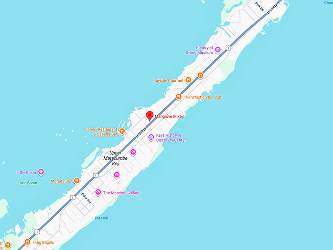 16. mangrove mike's islamorada map