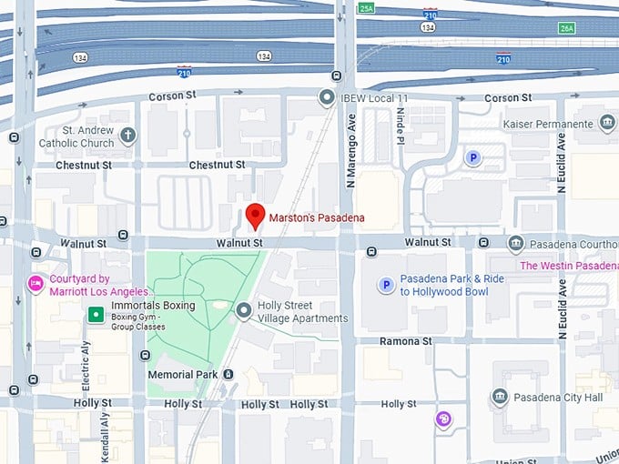 16. marston's pasadena map