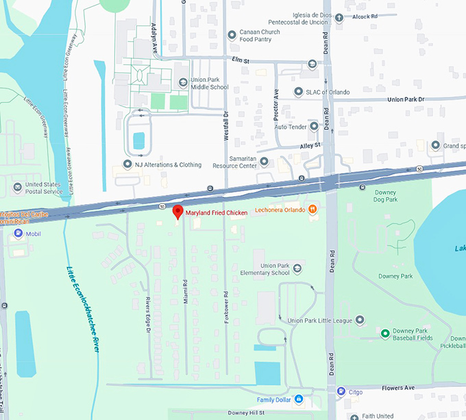 16. maryland fried chicken map