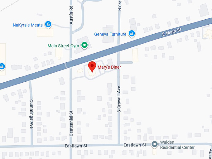 16. mary's diner map