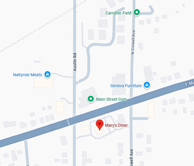 16. mary's diner map