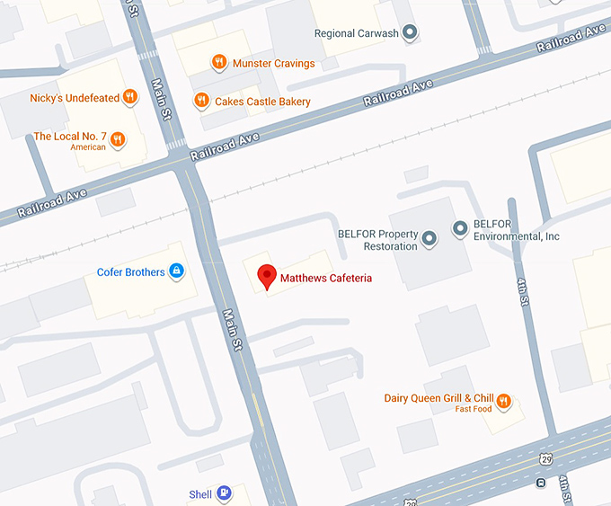 16. matthews cafeteria map