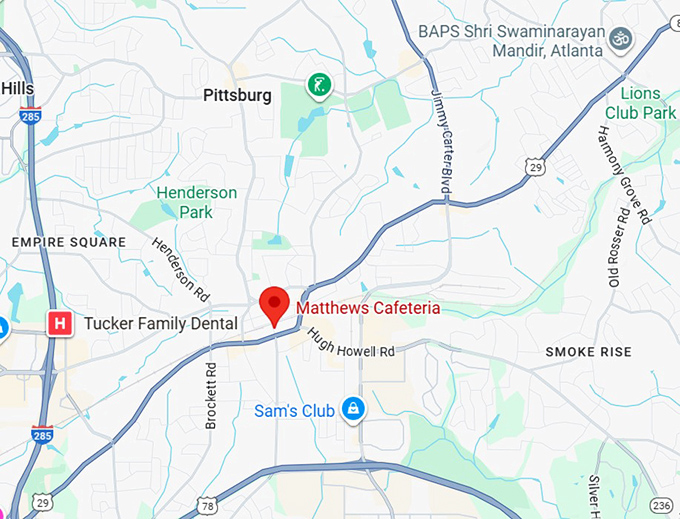 16. matthews cafeteria map