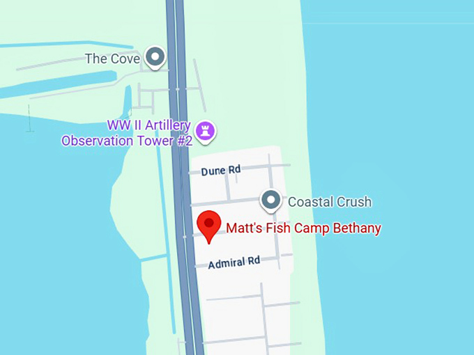 16. matt's fish camp bethany map