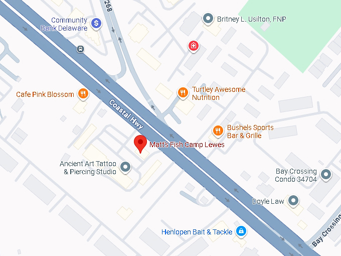 16. matt's fish camp lewes map