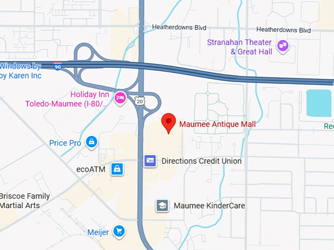 16. maumee antique mall map