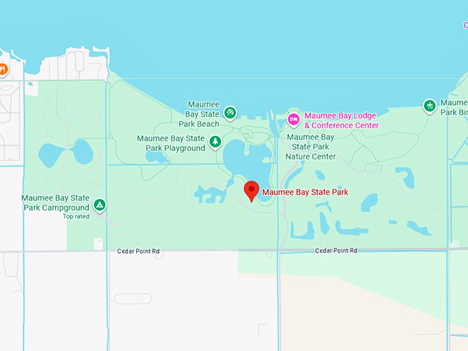 16. maumee bay state park 1400 state park rd map