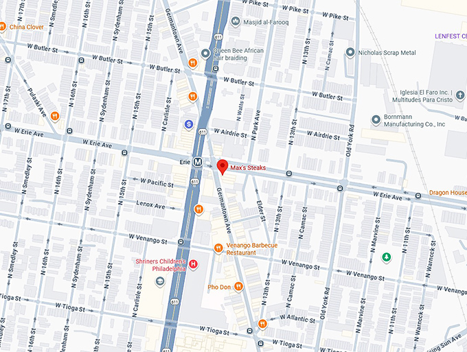 16. max’s steaks map