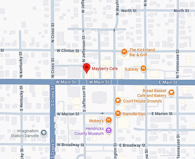 16. mayberry cafe map