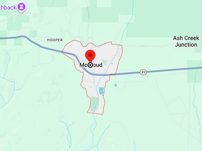16. mccloud, ca map