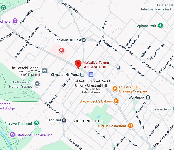 16. mcnally's tavern chestnut hill map