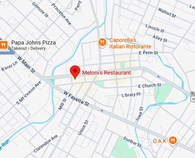 16. meloni's restaurant map