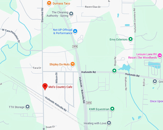 16. mel's country cafe map