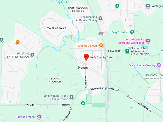 16. mel's country cafe map