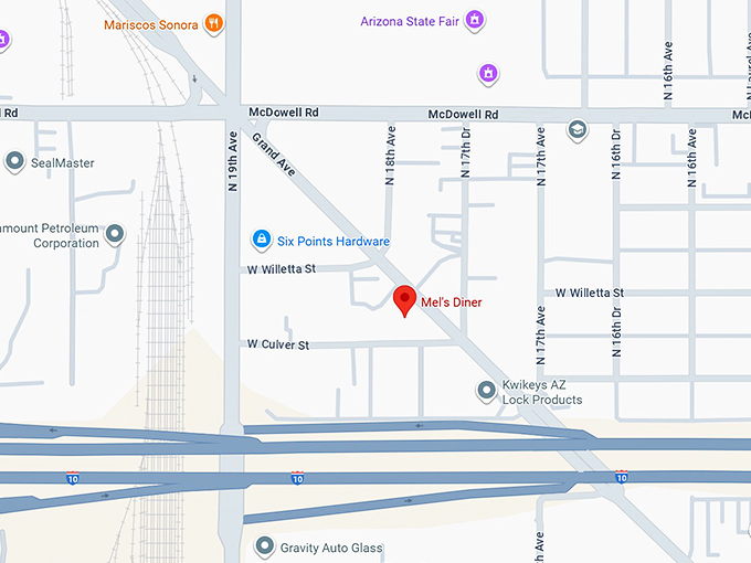 16. mel&rsquo;s diner map