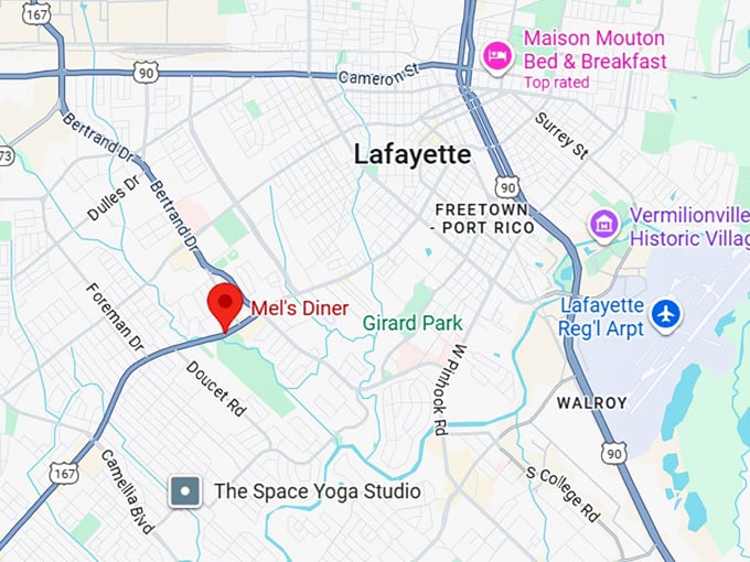 16. mel’s diner map