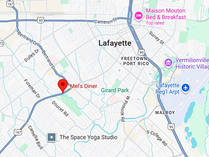 16. mel’s diner map
