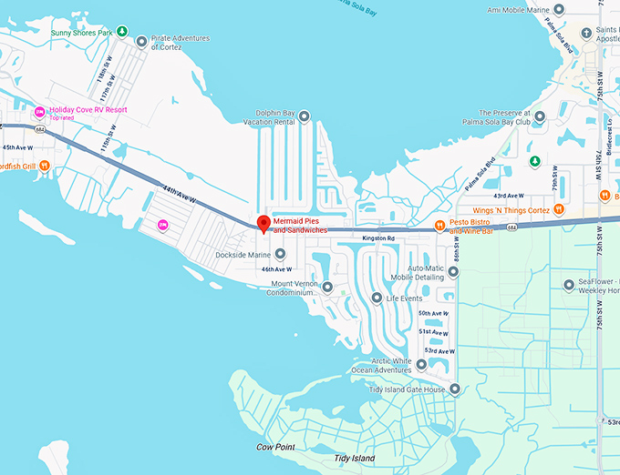 16. mermaid pies and sandwiches map