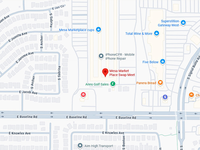 16. mesa market place swap meet map