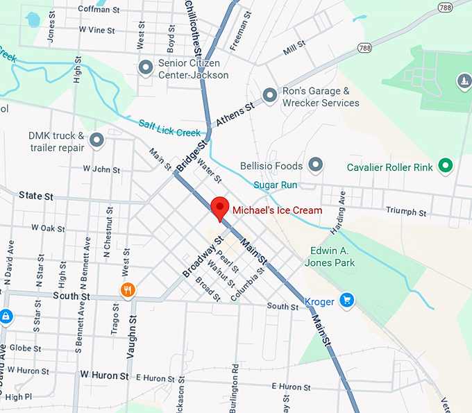 16. michael's ice cream map